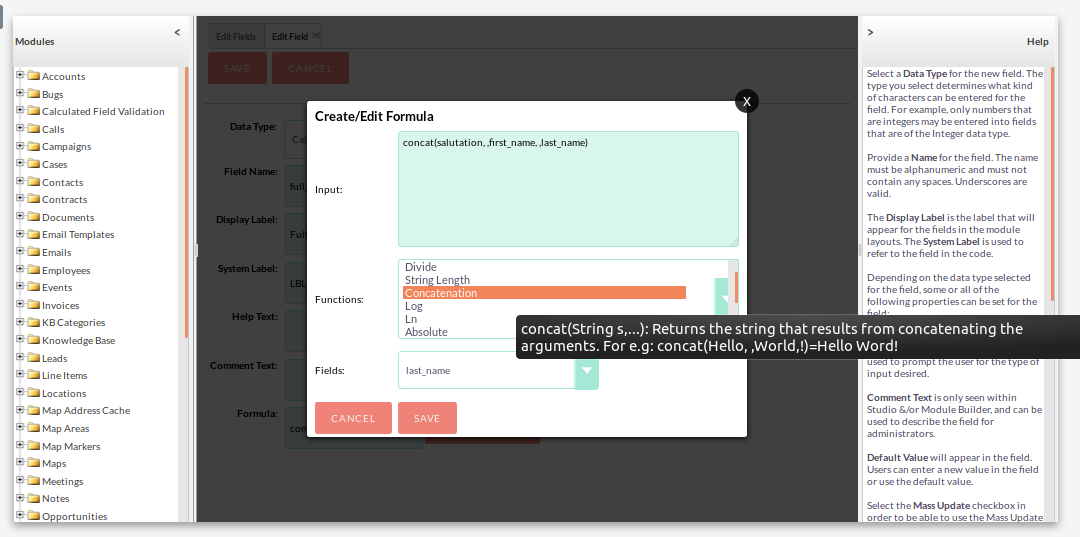 SuiteCRM Calculation Field | SuiteCRM Module